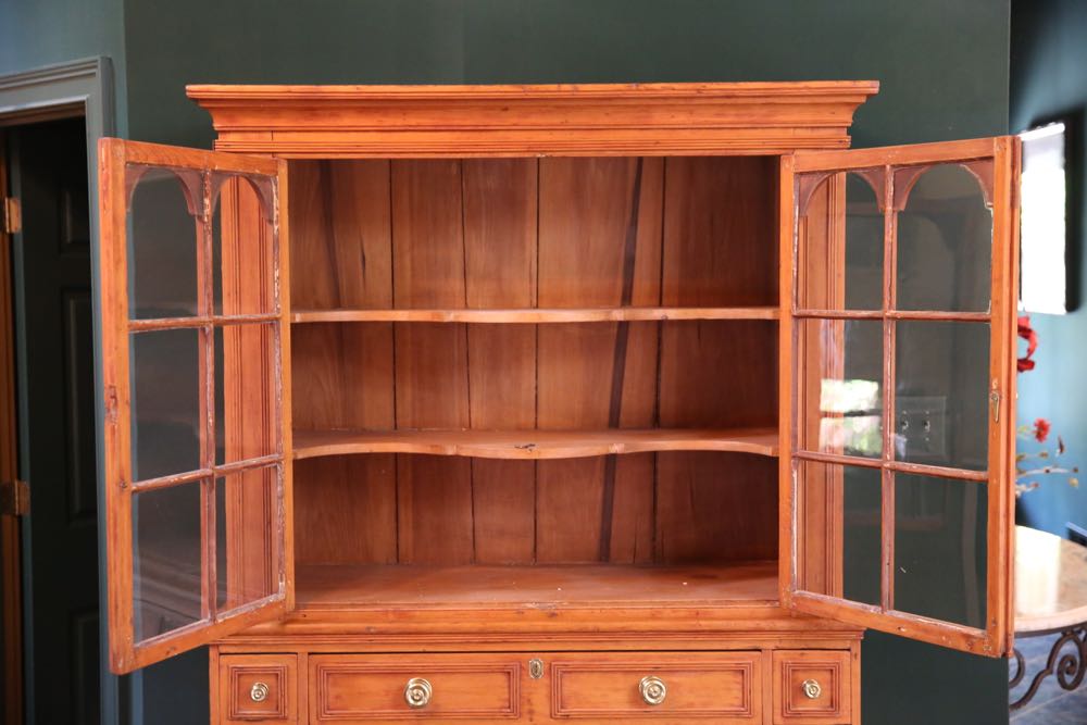 Antique Pine China Cabinet | EBTH