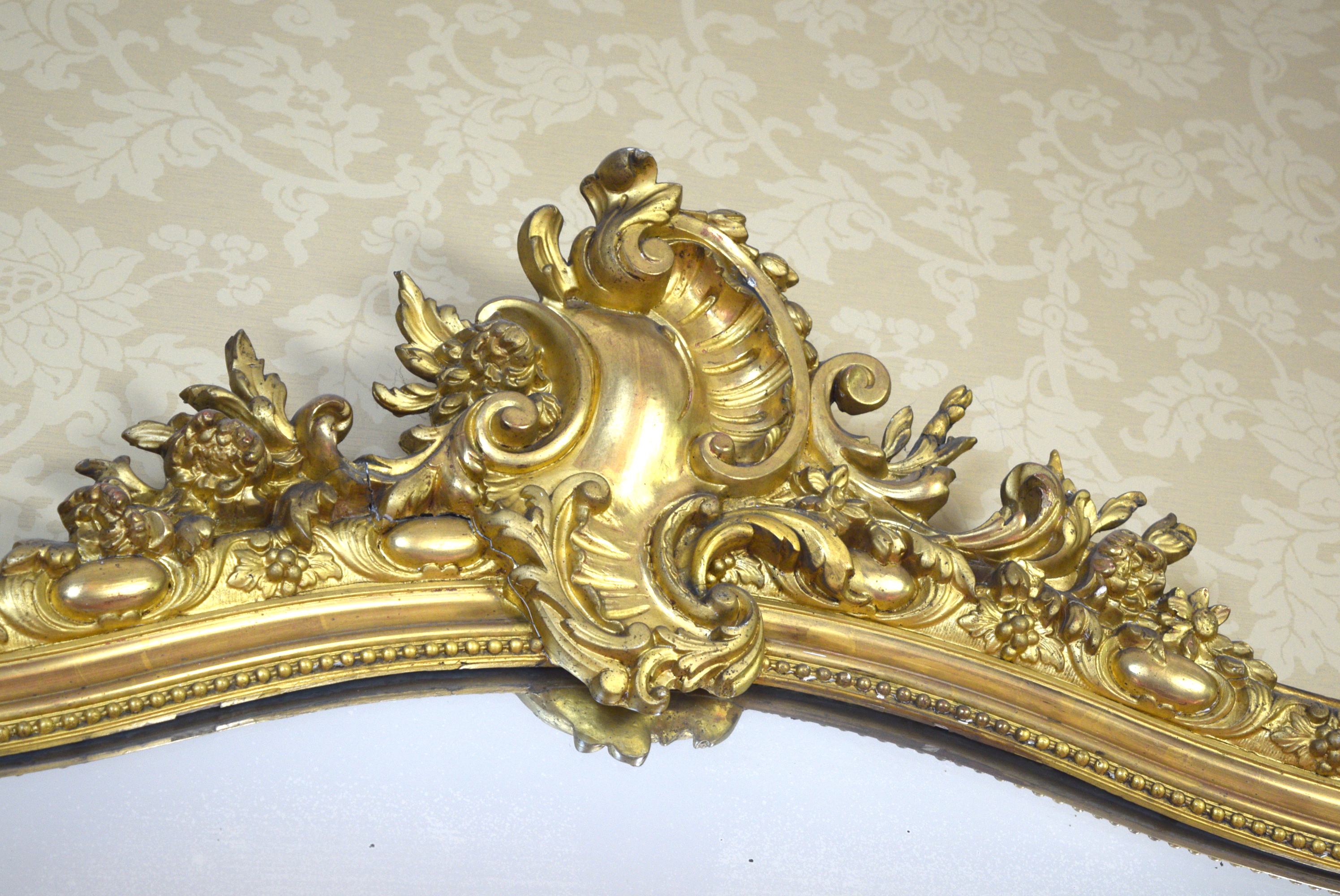 Large French Rococo Gold Mirror | EBTH