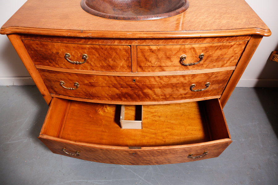 Antique Bird's Eye Maple Vanity | EBTH
