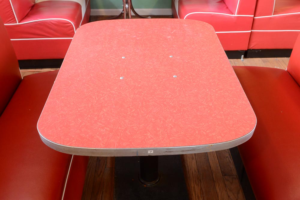 Vintage Restaurant Booth With Table | EBTH