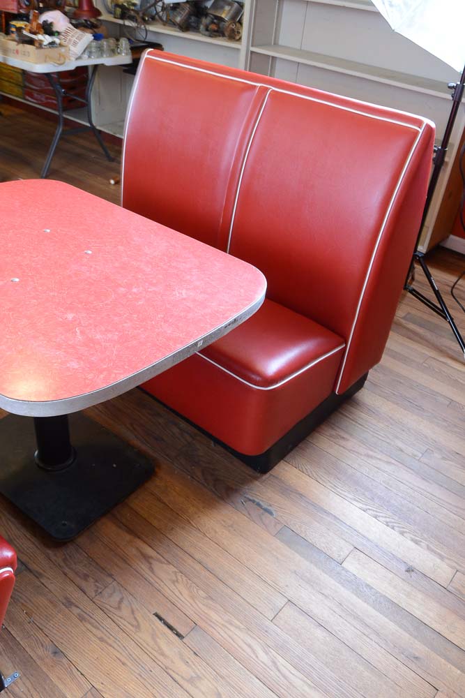 Vintage Restaurant Booth With Table | EBTH