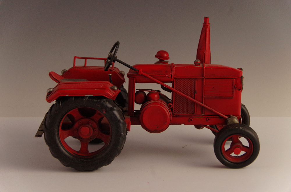 Vintage Red Metal Toy Tractor | EBTH