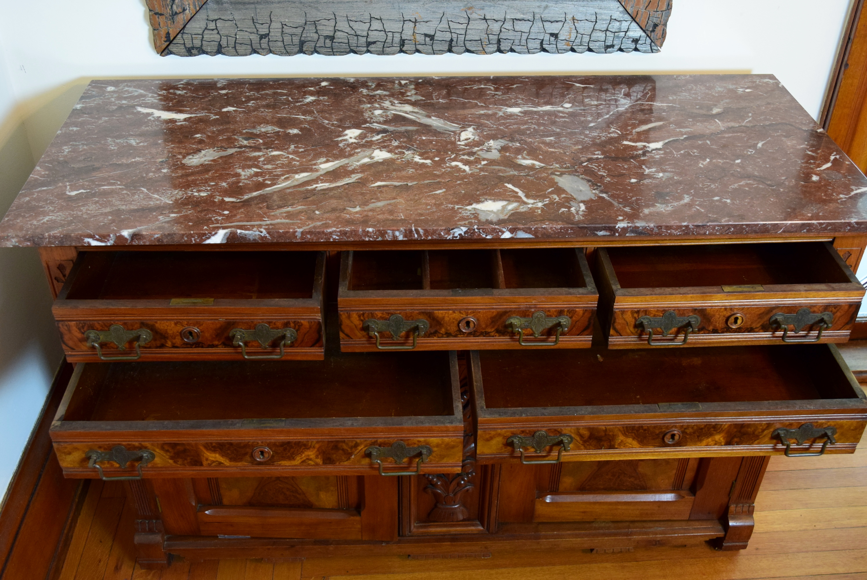 Renaissance Revival Marble Top Server | EBTH