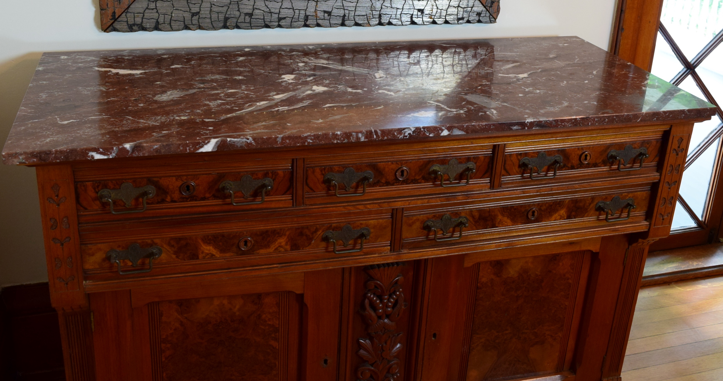 Renaissance Revival Marble Top Server | EBTH