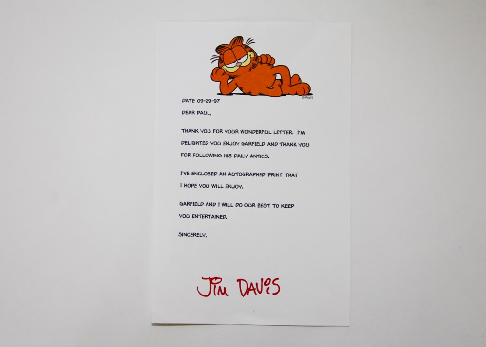 "Garfield" Creator Jim Davis Autograph and Print | EBTH