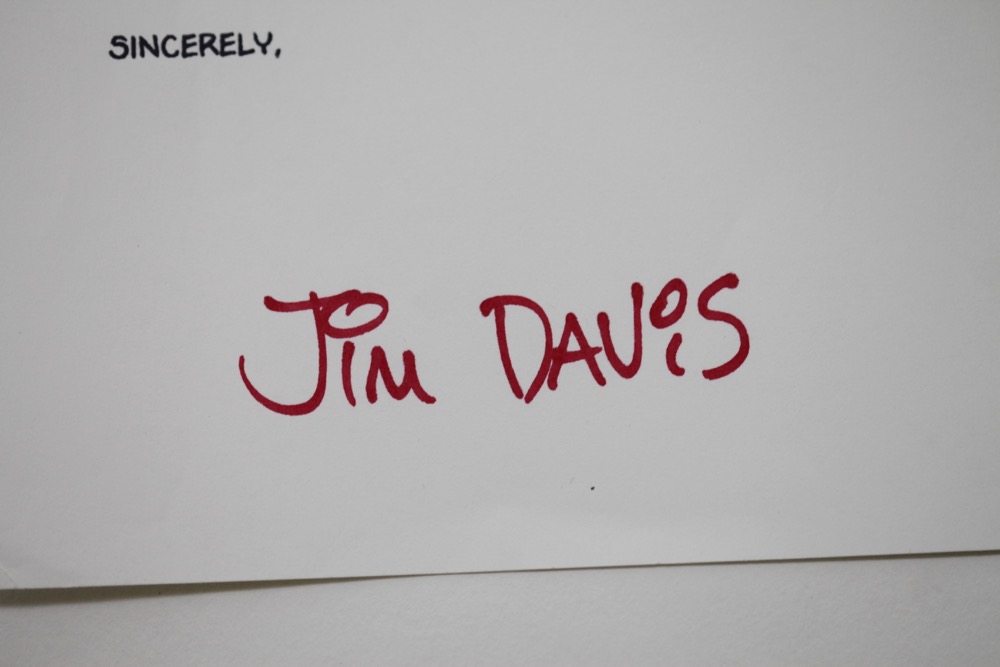 "Garfield" Creator Jim Davis Autograph and Print | EBTH