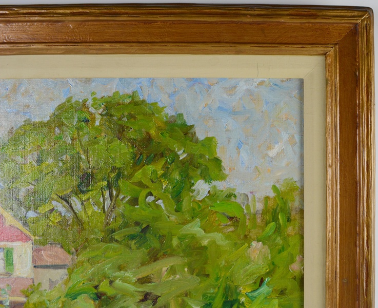 Lewis H. Meakin Original Oil Painting of House Among the Trees | EBTH