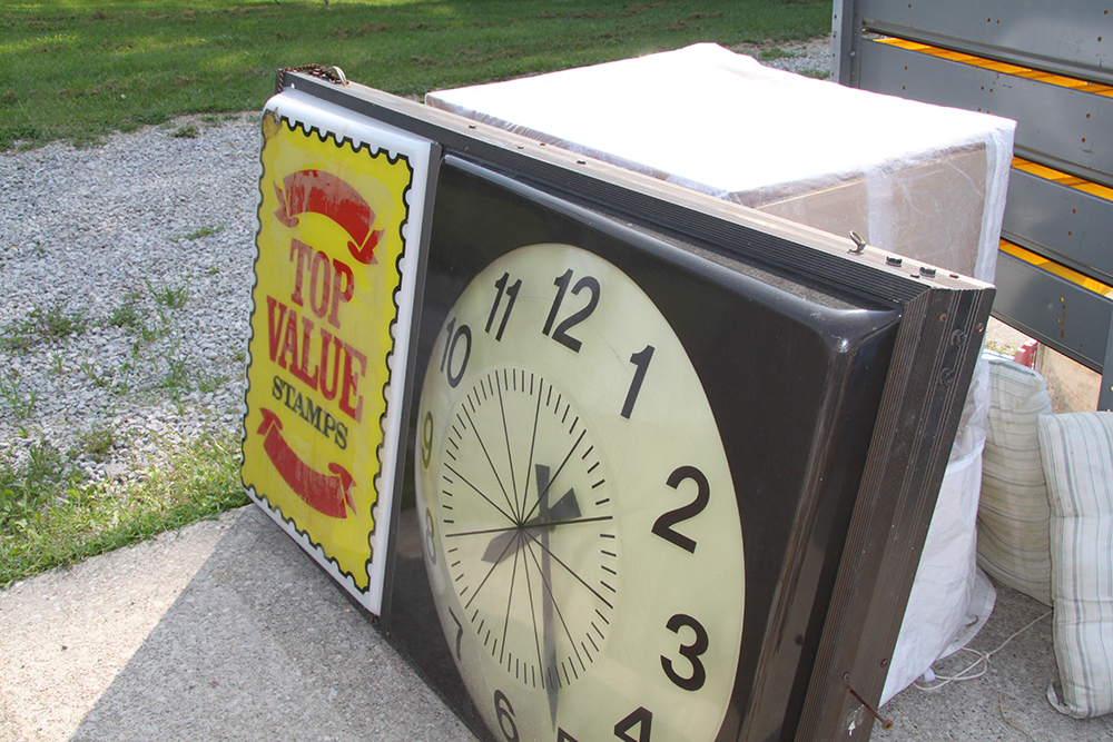 Large Storefront Clock with Sign | EBTH