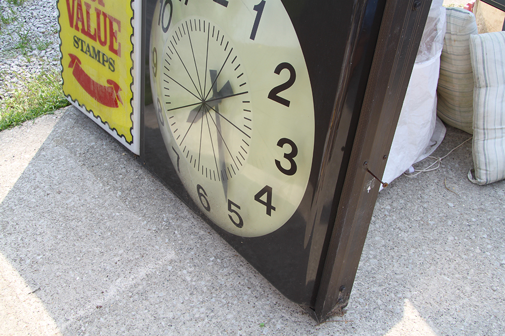 Large Storefront Clock with Sign | EBTH