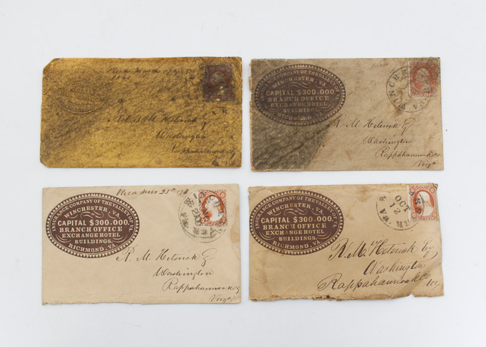 Four 19th Century Envelopes with Original Stamps | EBTH