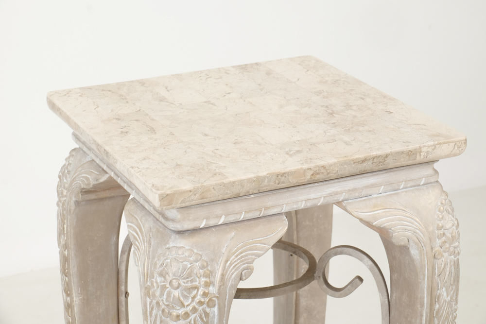 Marble Top Plant Stand | EBTH