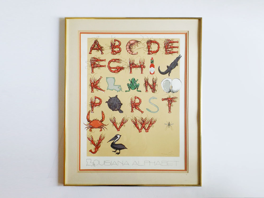 Numbered and Signed Louisiana Alphabet Poster | EBTH