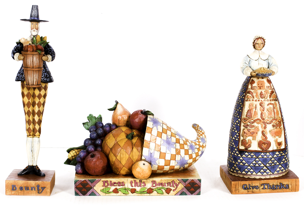 Jim Shore Thanksgiving Figurine Trio | EBTH
