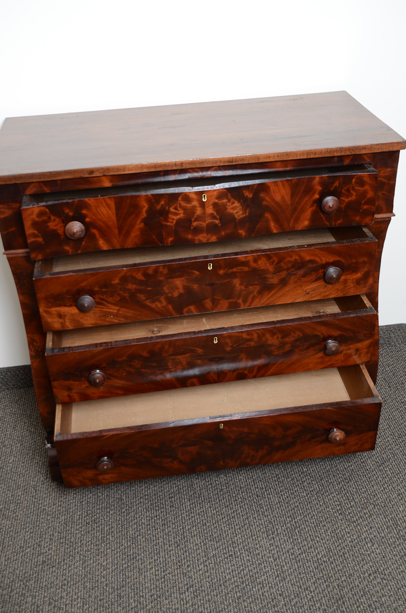 Antique Empire Flame Mahogany Dresser | EBTH