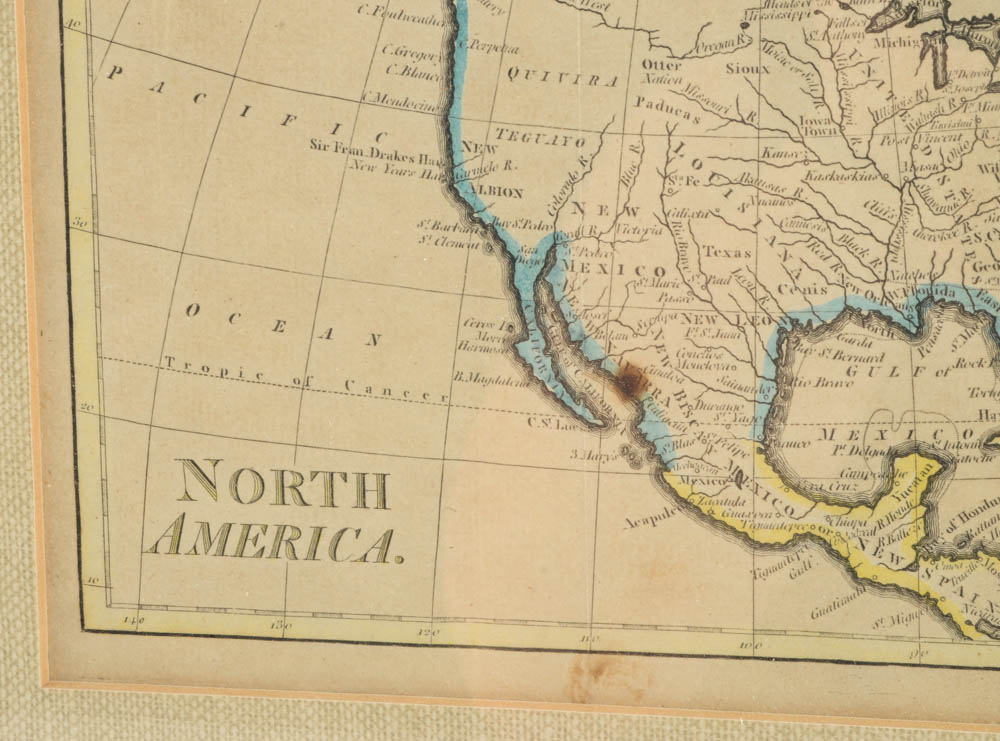 1802 Map of North America | EBTH