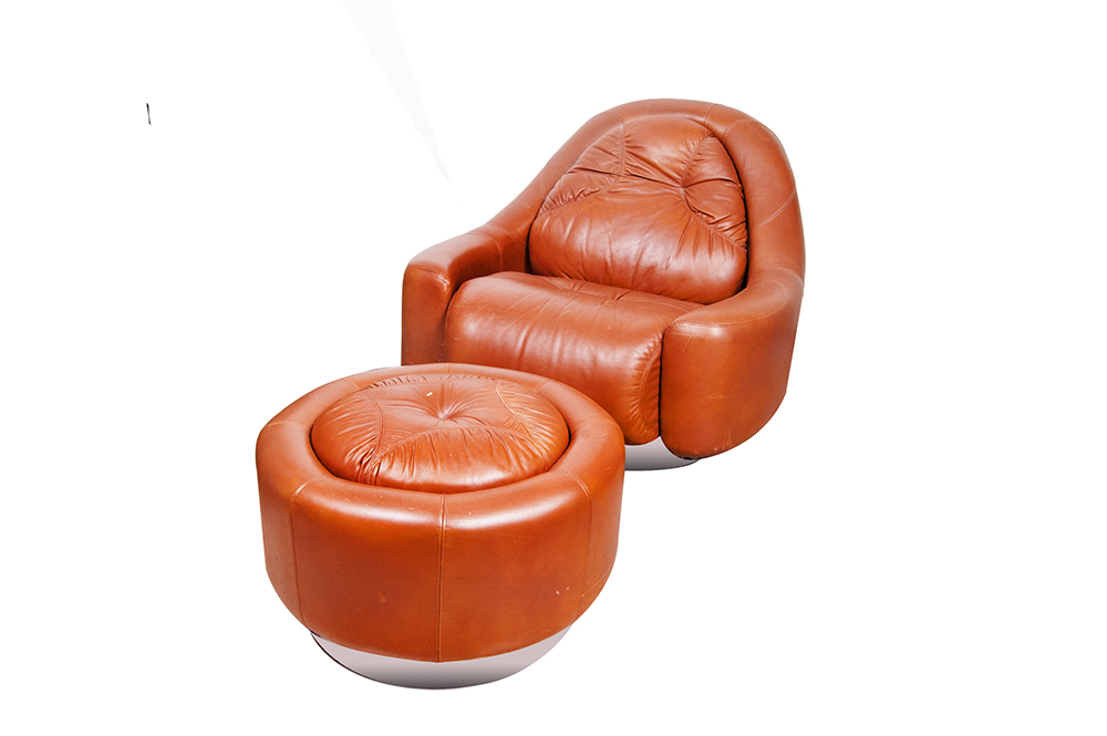 The Pace Collection "Zator" Chair and Ottoman | EBTH