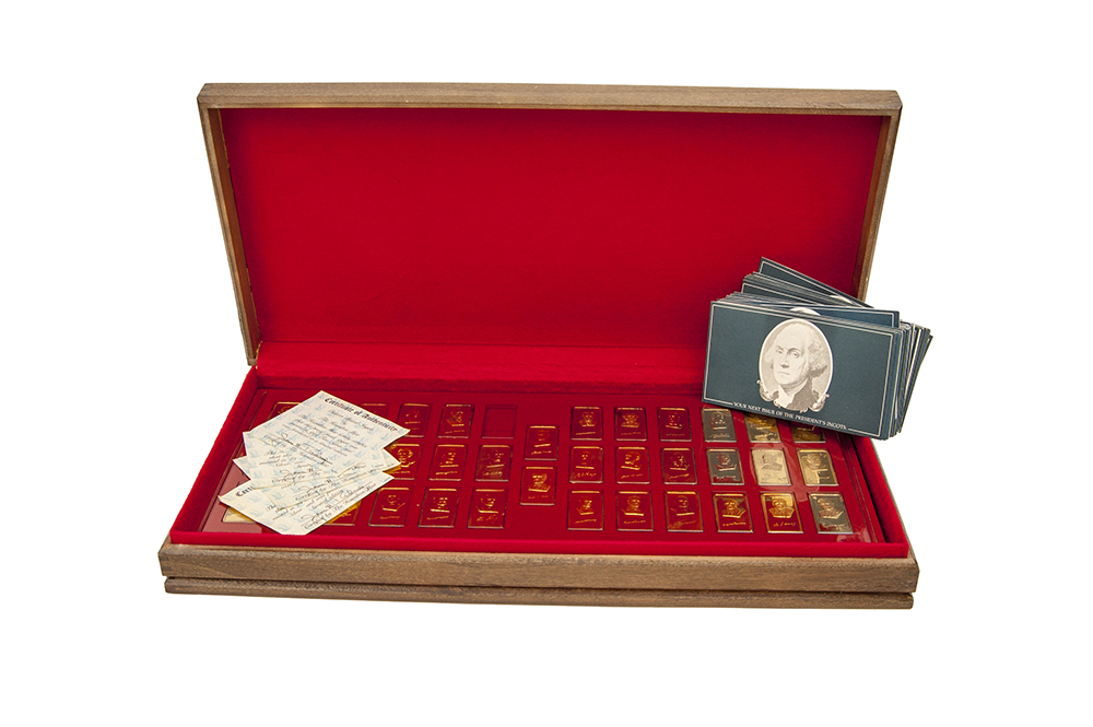 Hamilton Mint Presidents 24KT ECP on 999 Fine Silver Ingots | EBTH