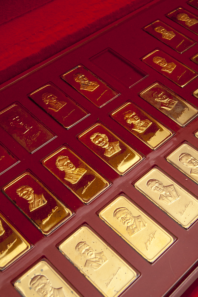 Hamilton Mint Presidents 24KT ECP on 999 Fine Silver Ingots | EBTH