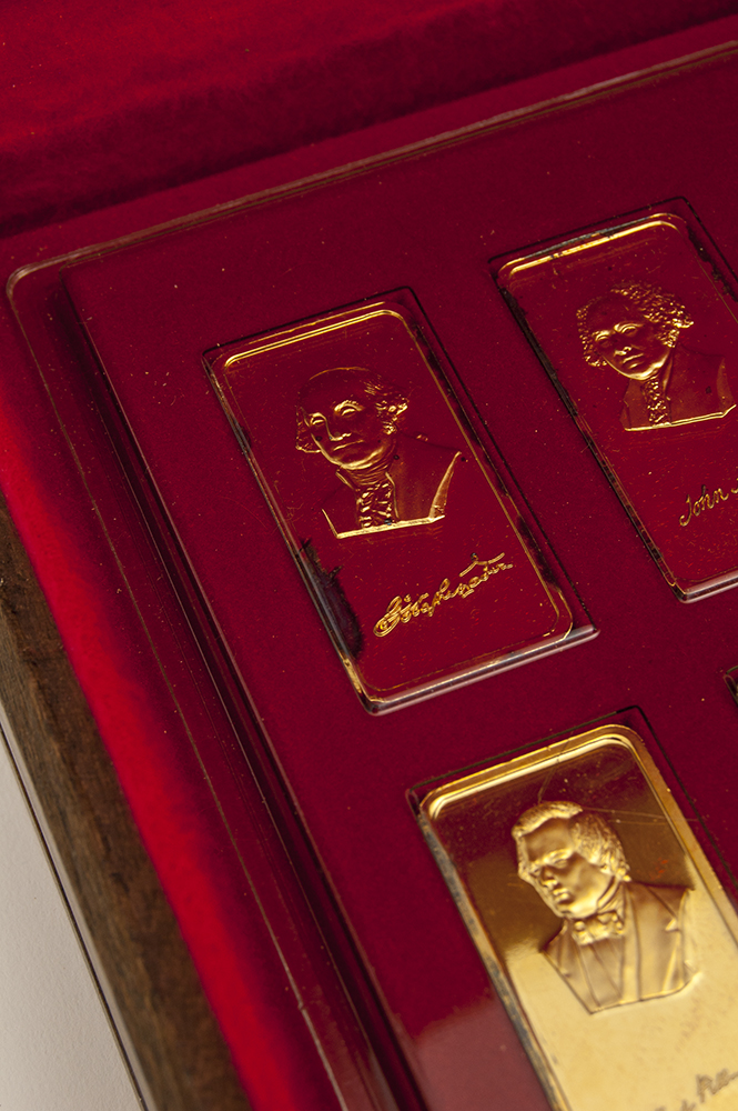 Hamilton Mint Presidents 24KT ECP on 999 Fine Silver Ingots | EBTH