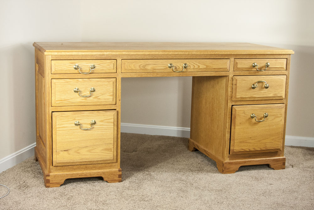 Light Oak Office Desk | EBTH