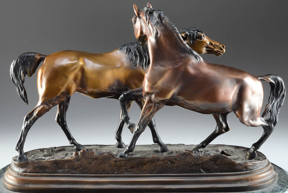 P.J. Mene Bronze Sculpture Titled "L'Accolade" | EBTH
