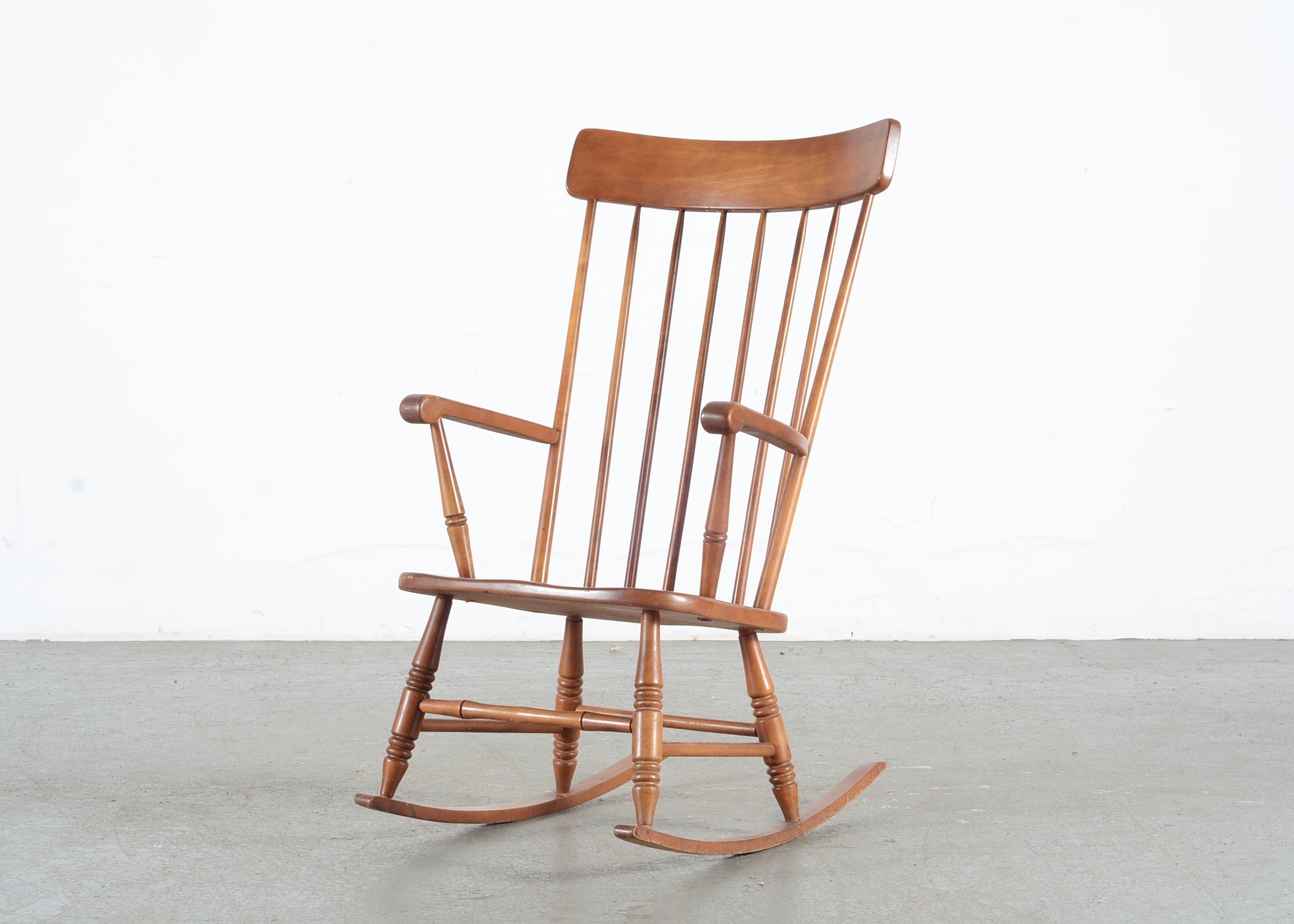 Poplar Stained Cherry Rocking Chair | EBTH