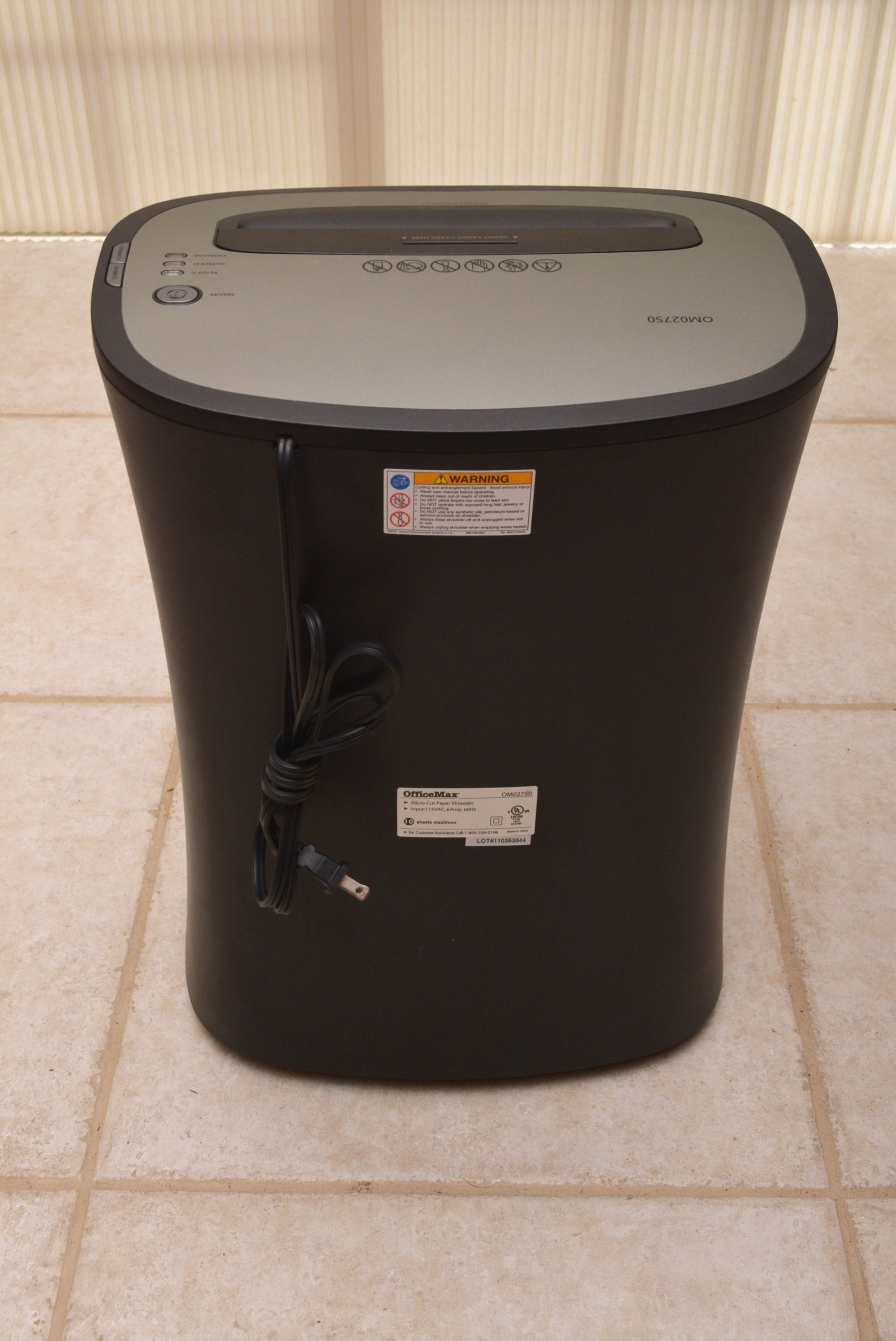 Office Max Microcut Paper Shredder | EBTH