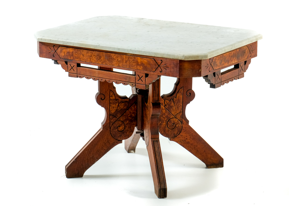 Marble Top Victorian Eastlake Coffee Table | EBTH