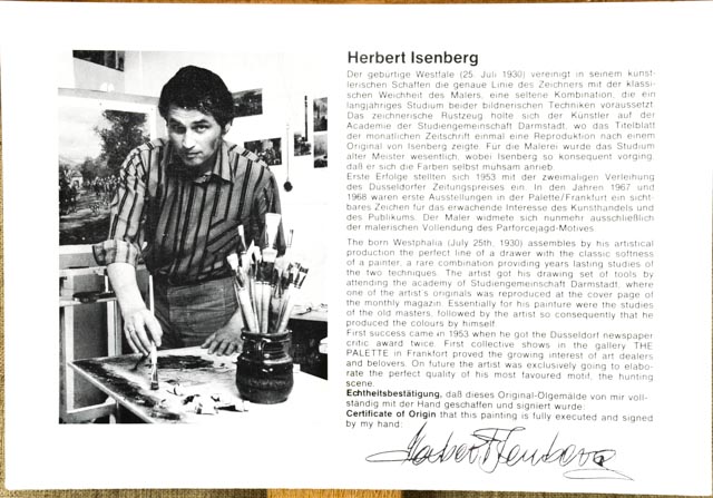 Original Herbert Isenberg Oil on Canvas of Hunters | EBTH