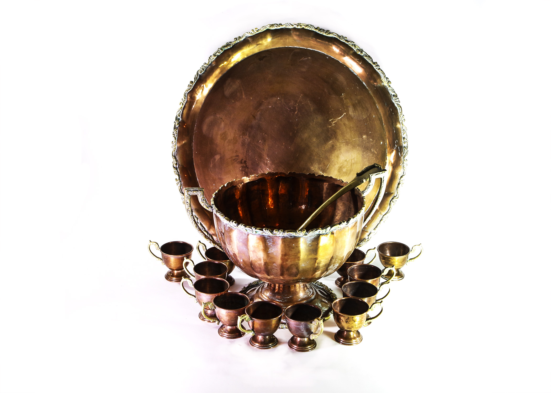 Vintage Copper and Brass A. Lara Punch Bowl | EBTH