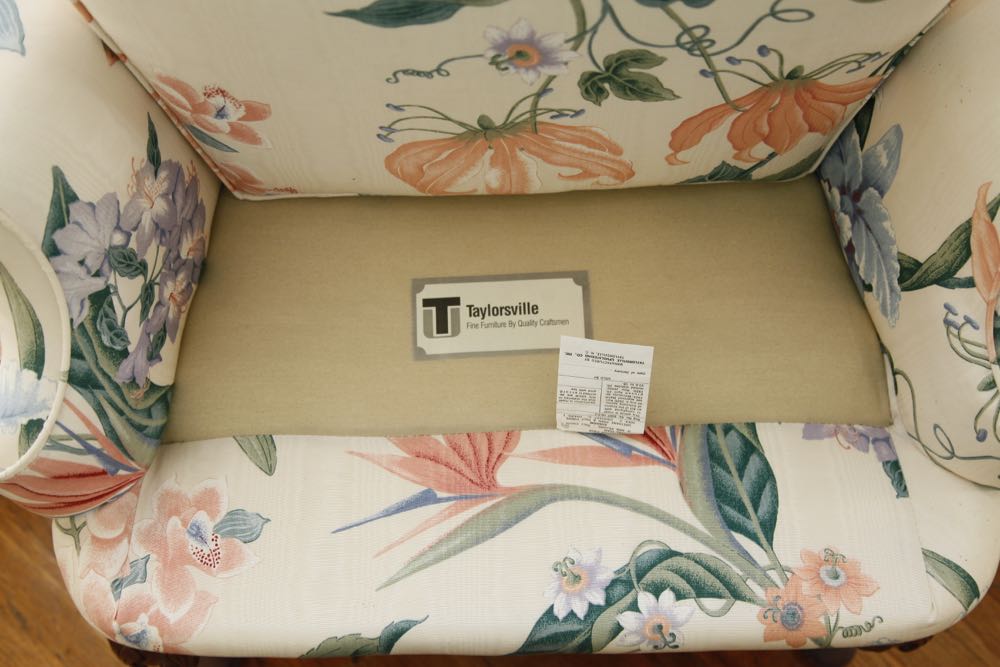 Floral Print Wingback Chair | EBTH