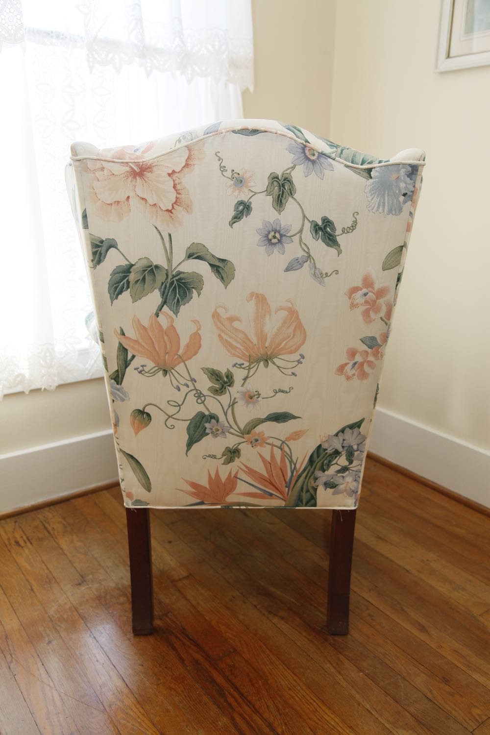Floral Print Wingback Chair | EBTH
