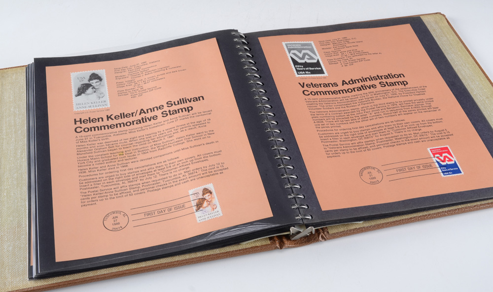 Six Volume USPS American Commemorative Stamp Collection Books | EBTH