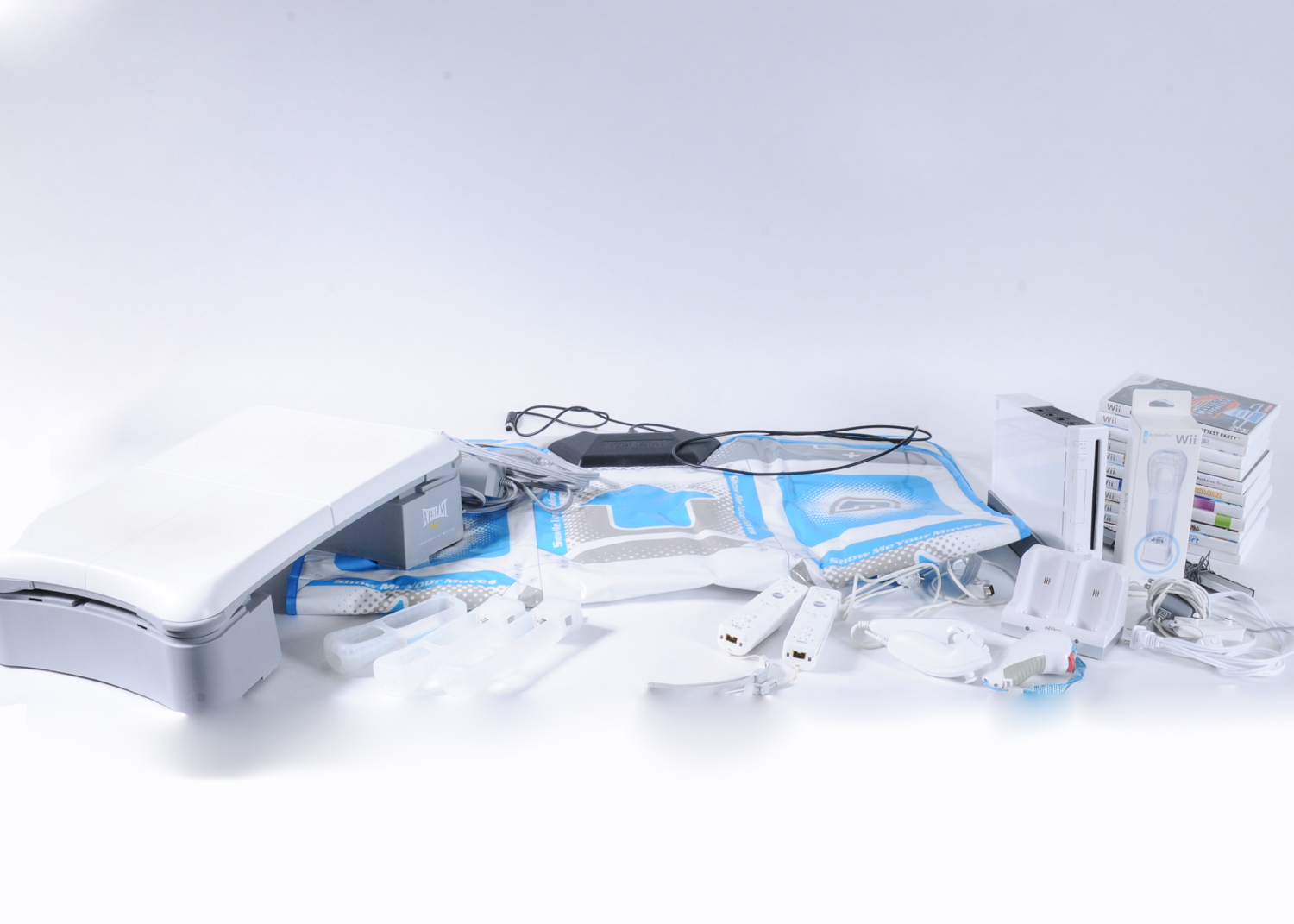 Wii Console, Dance Dance Revolution Mat and Wii FIt Board | EBTH