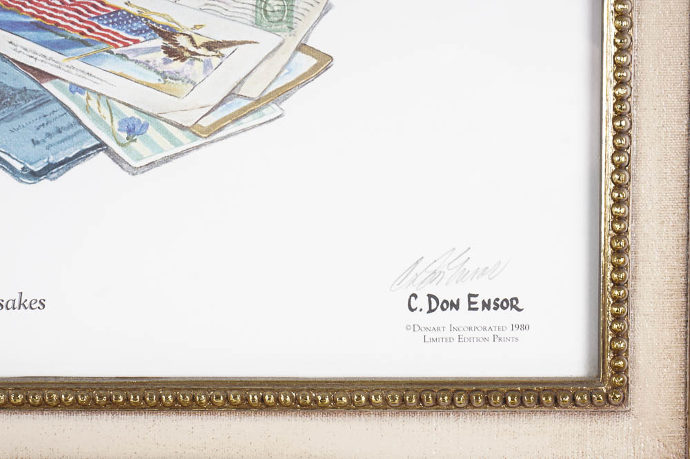 Double Signed C. Don. Ensor Prints | EBTH