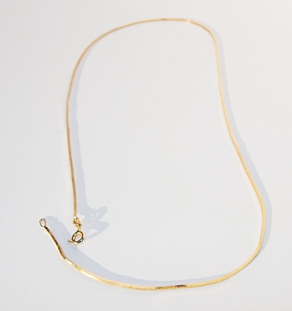14K Yellow Gold Square Snake Chain | EBTH