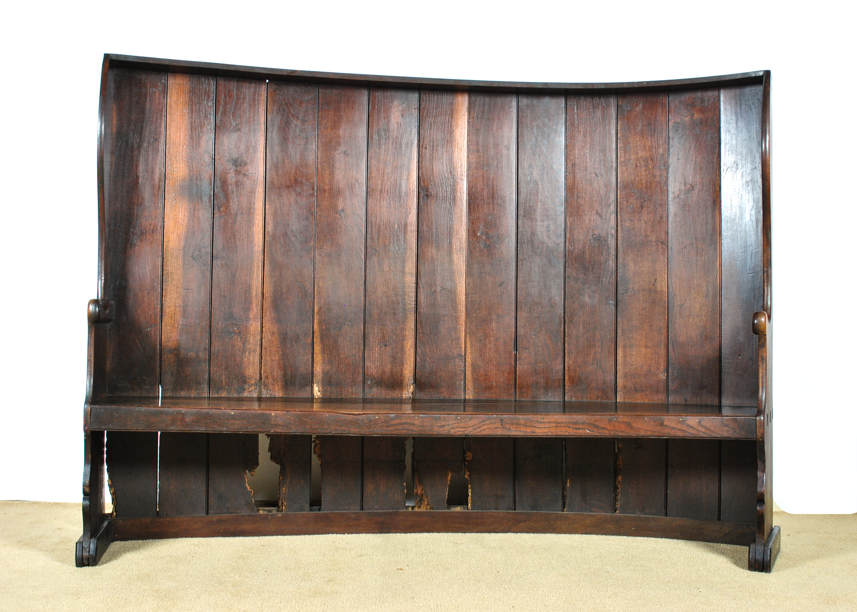 Antique Wooden Bow Back Bench | EBTH
