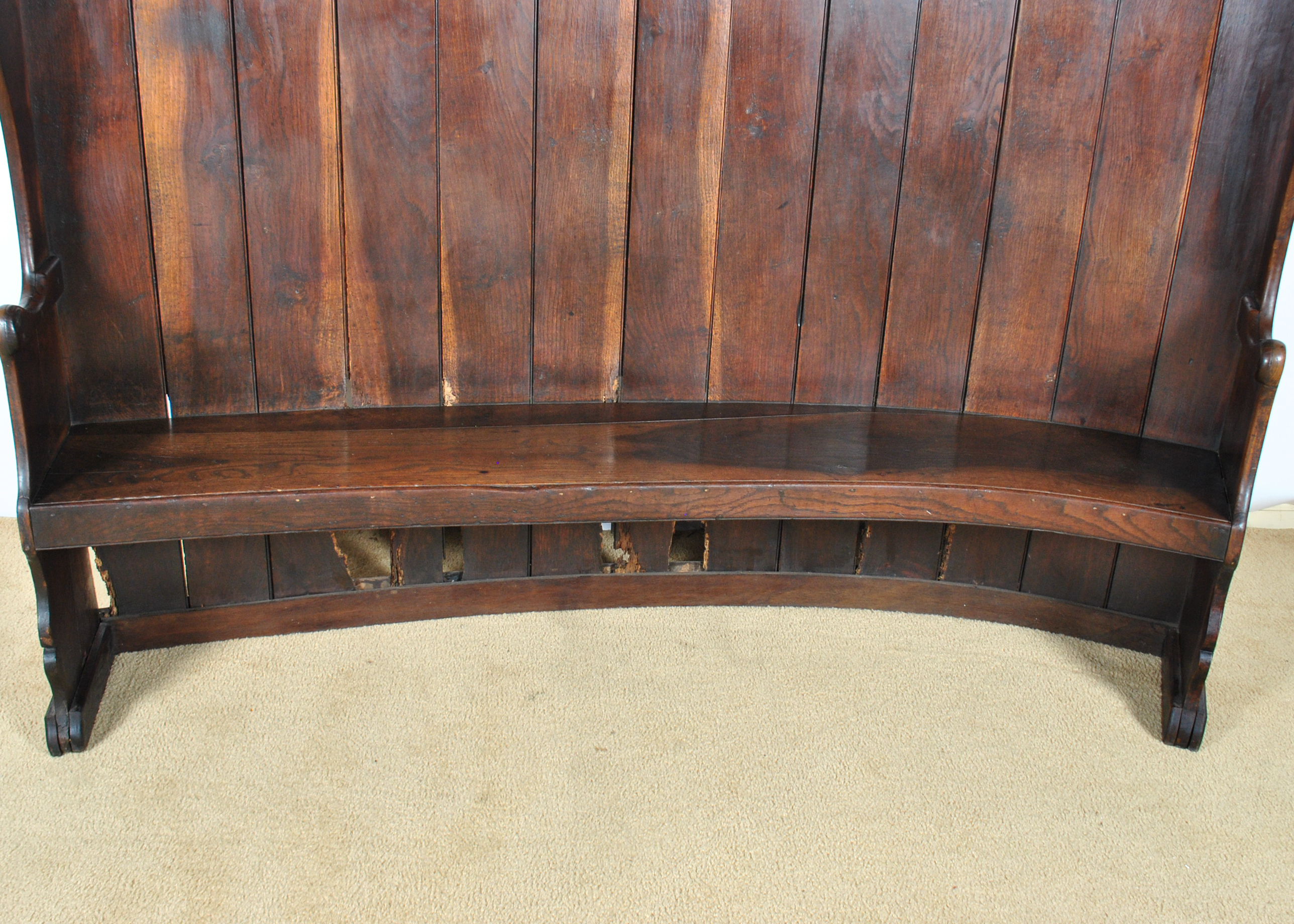 Antique Wooden Bow Back Bench | EBTH