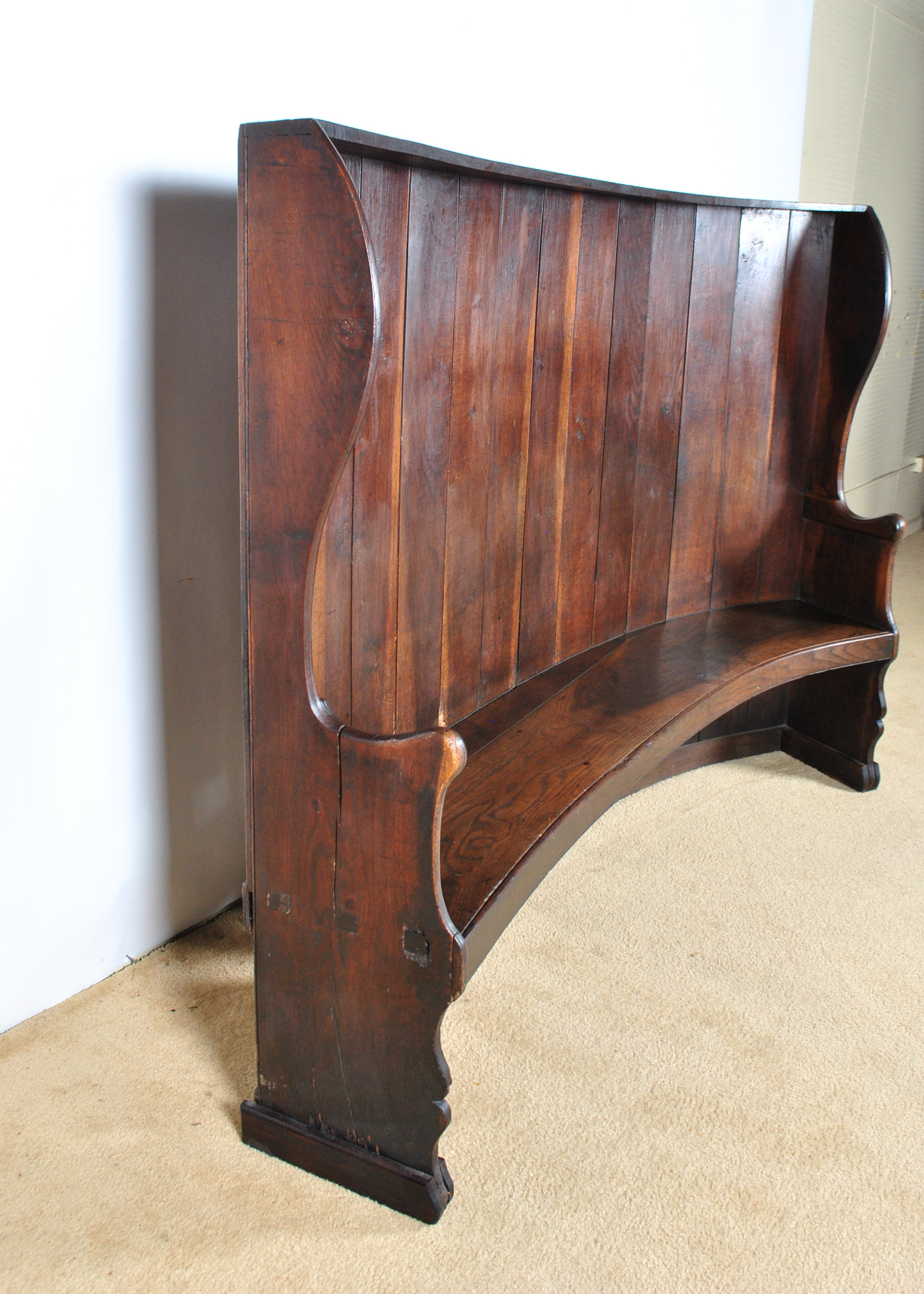 Antique Wooden Bow Back Bench | EBTH