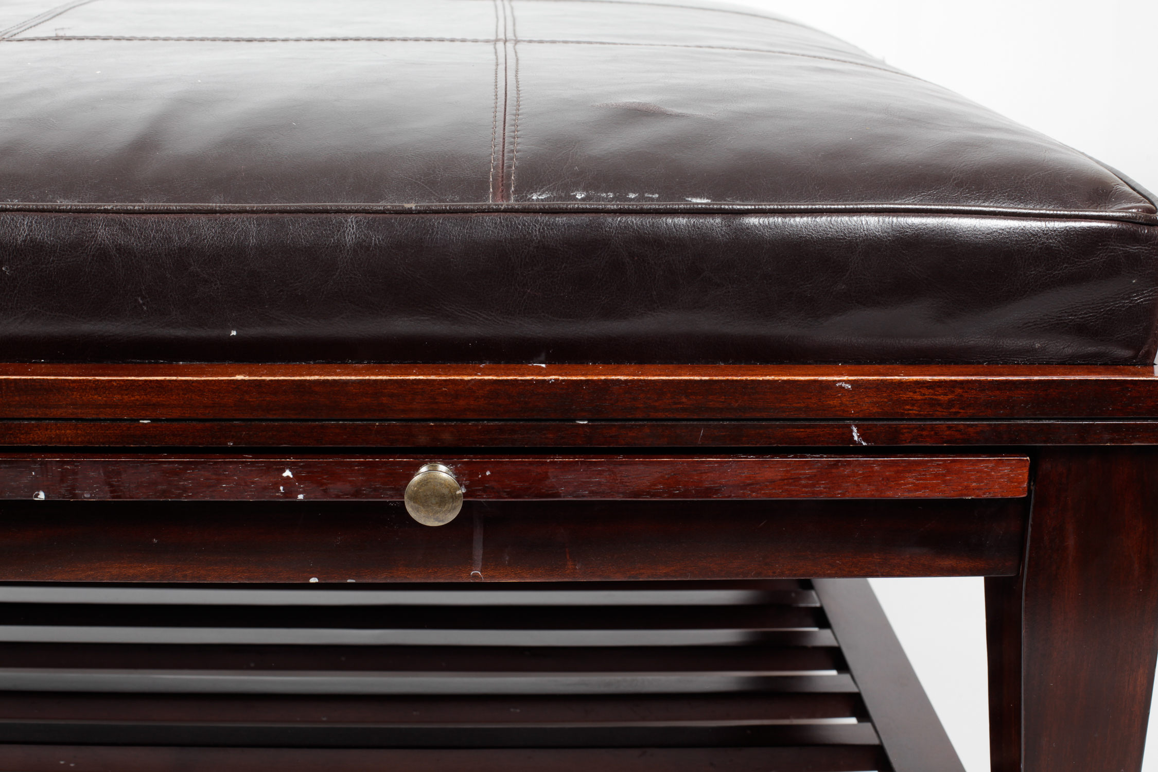 Large Ottoman With Slide-Out Trays | EBTH