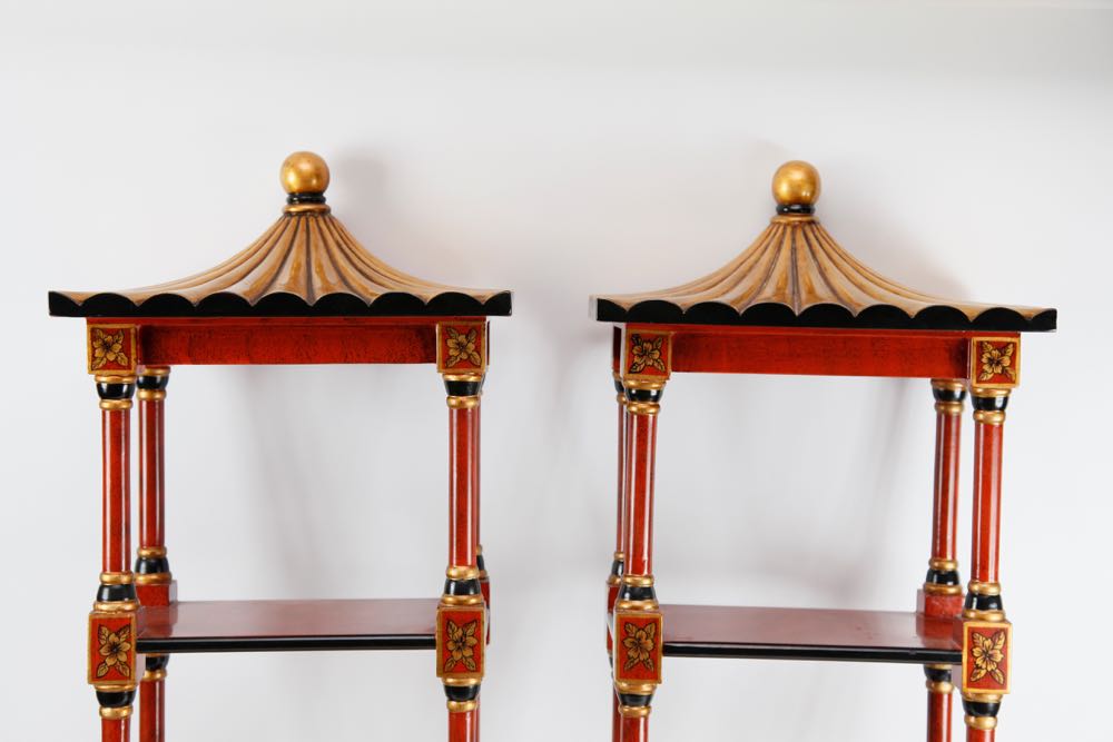 Pair of Asian Inspired Wall Shelves | EBTH