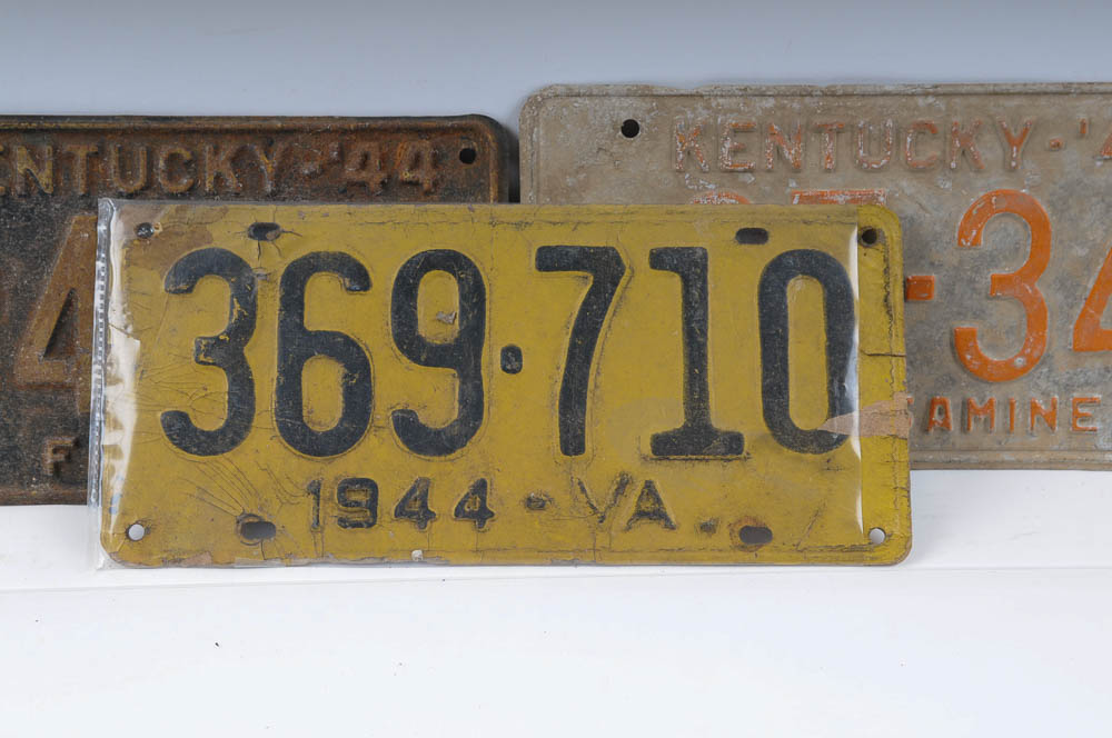Five 1940s License Plates | EBTH
