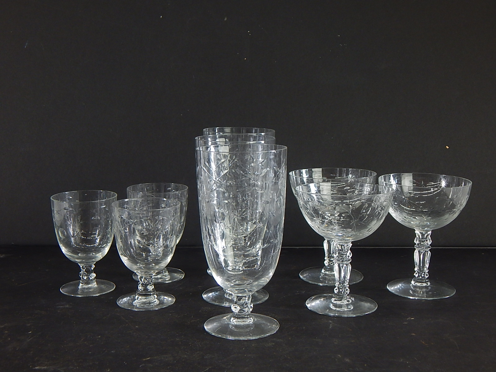 Antique Etched Crystal Stemware | EBTH