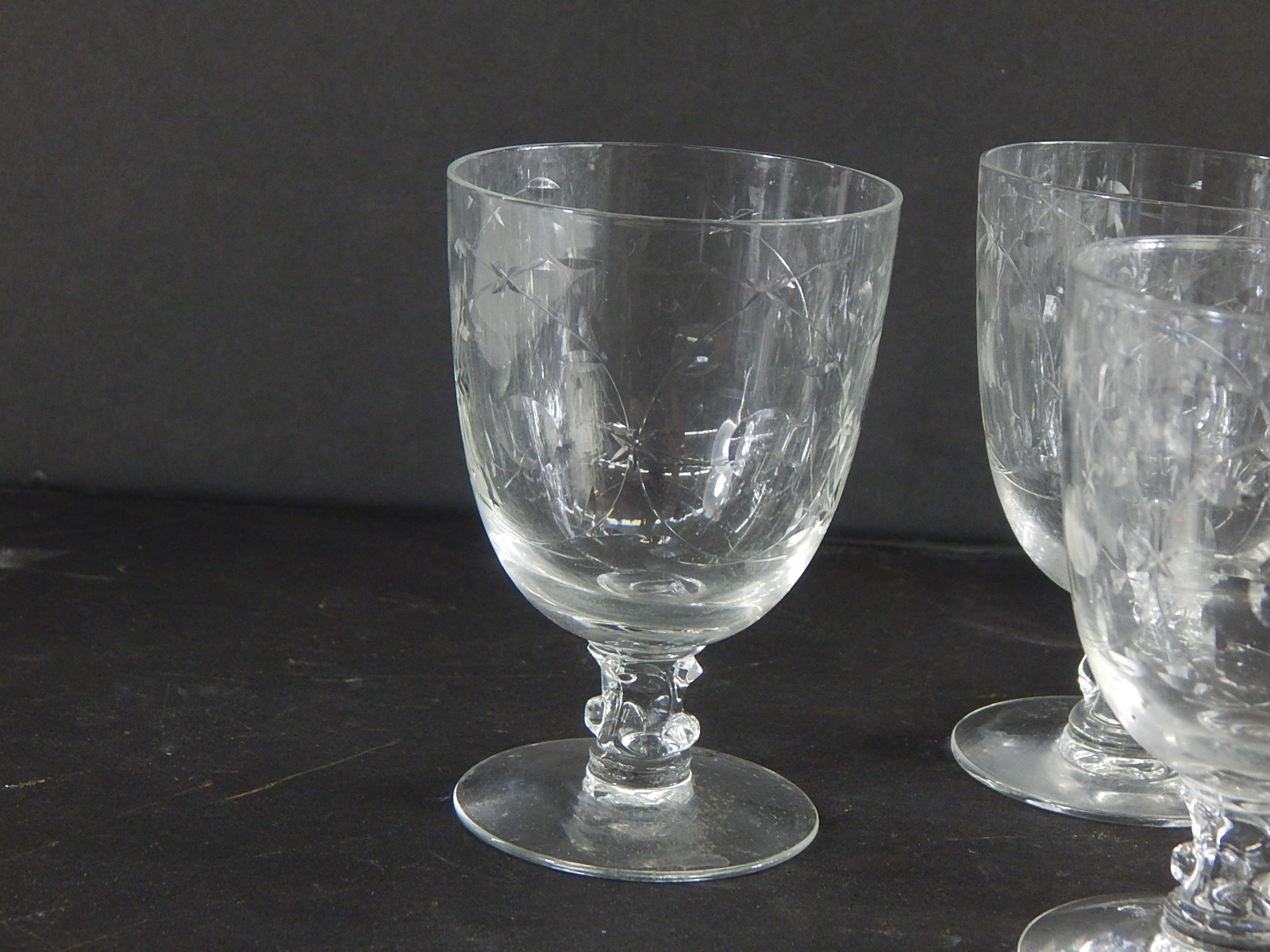 Antique Etched Crystal Stemware | EBTH