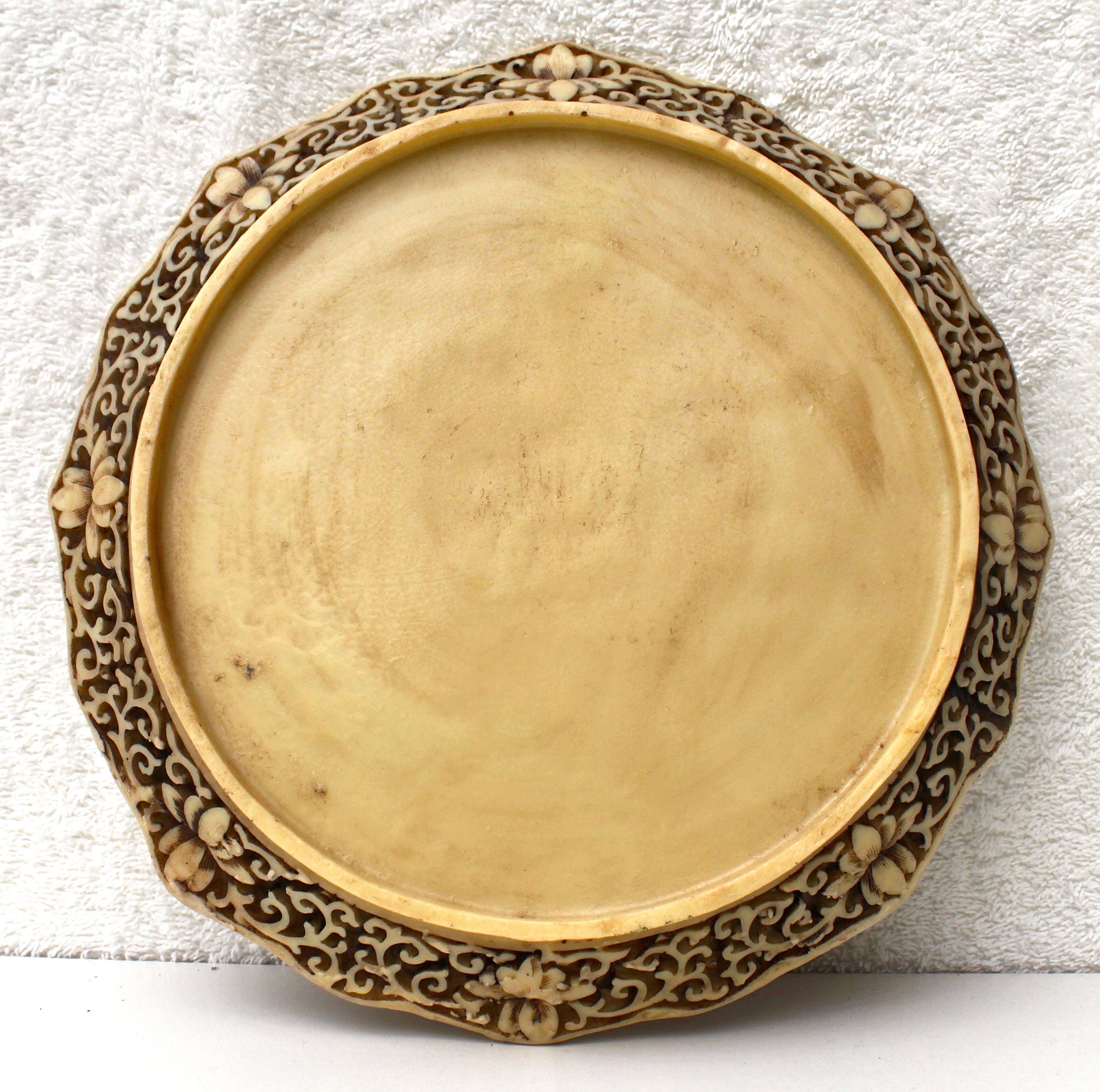 Asian Inspired Carved Resin Plate | EBTH