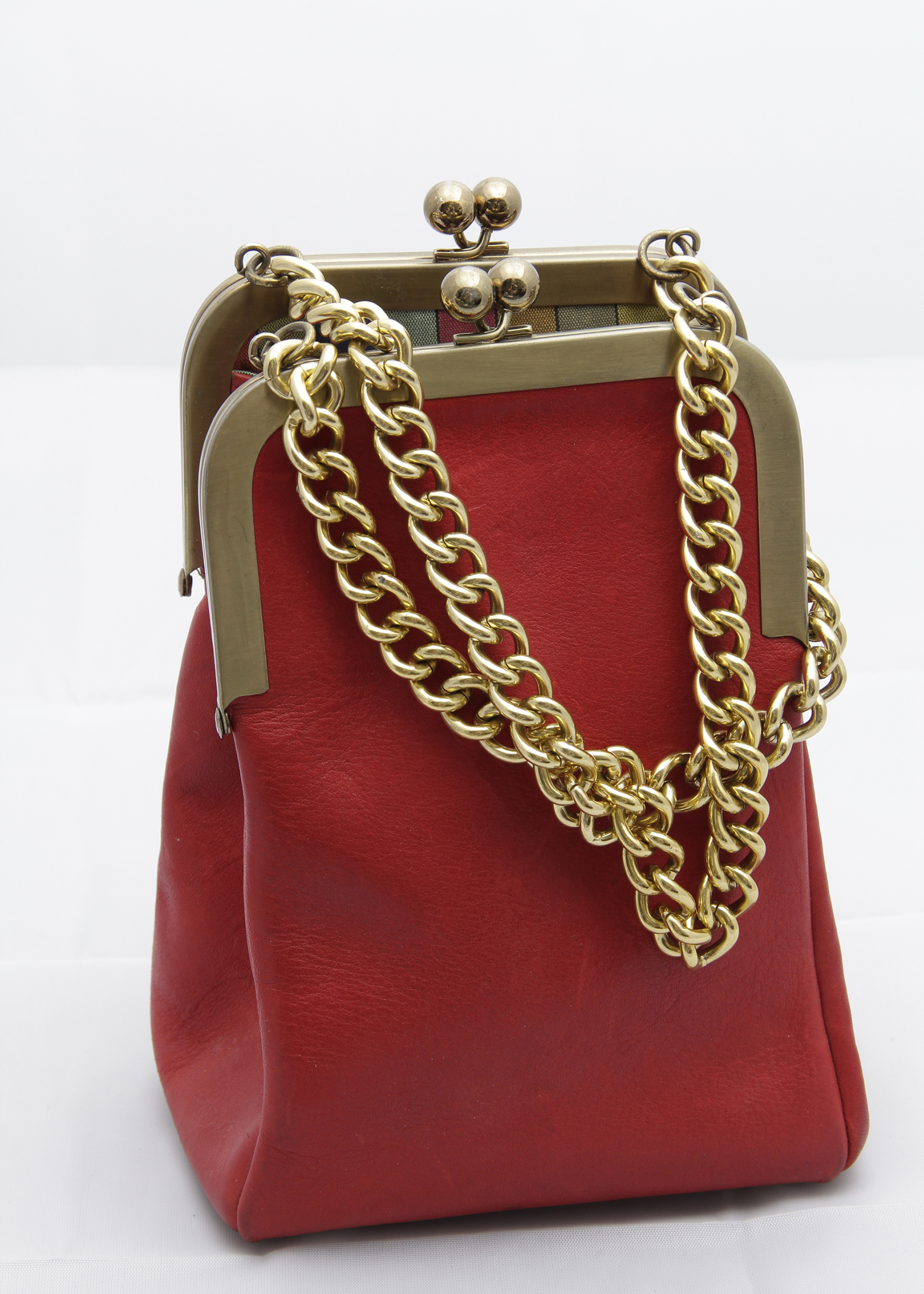 Vintage Bonnie Cashin Coach Double Kiss Lock Handbag : EBTH