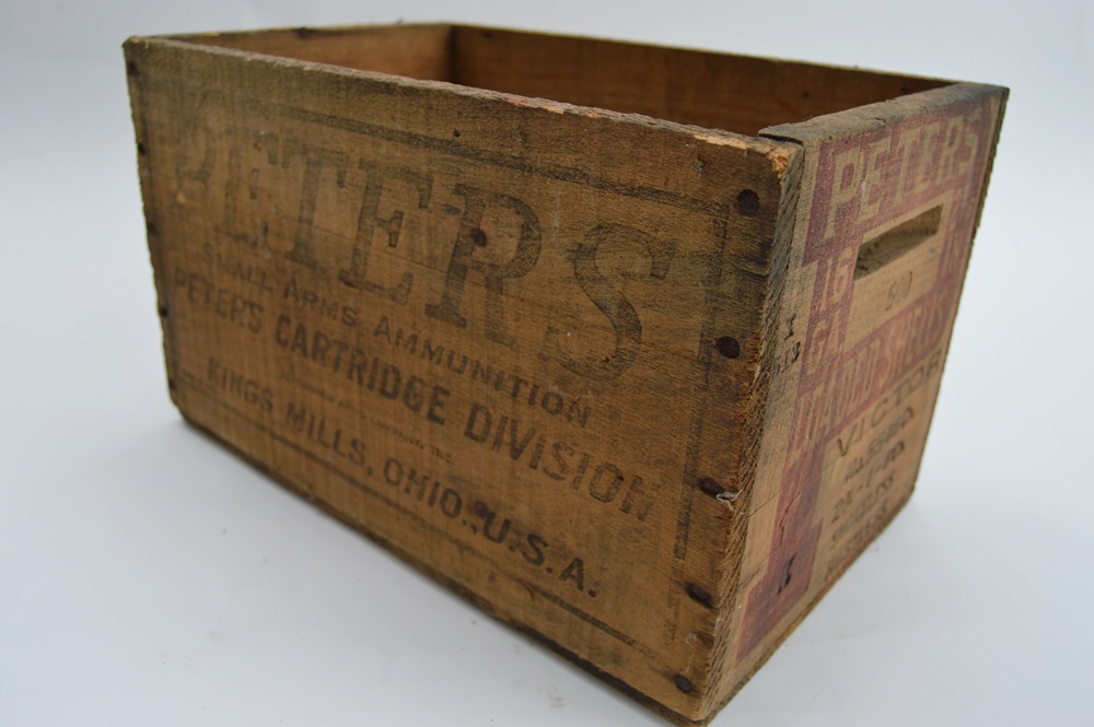Vintage Wooden Peters Ammunition Box | EBTH