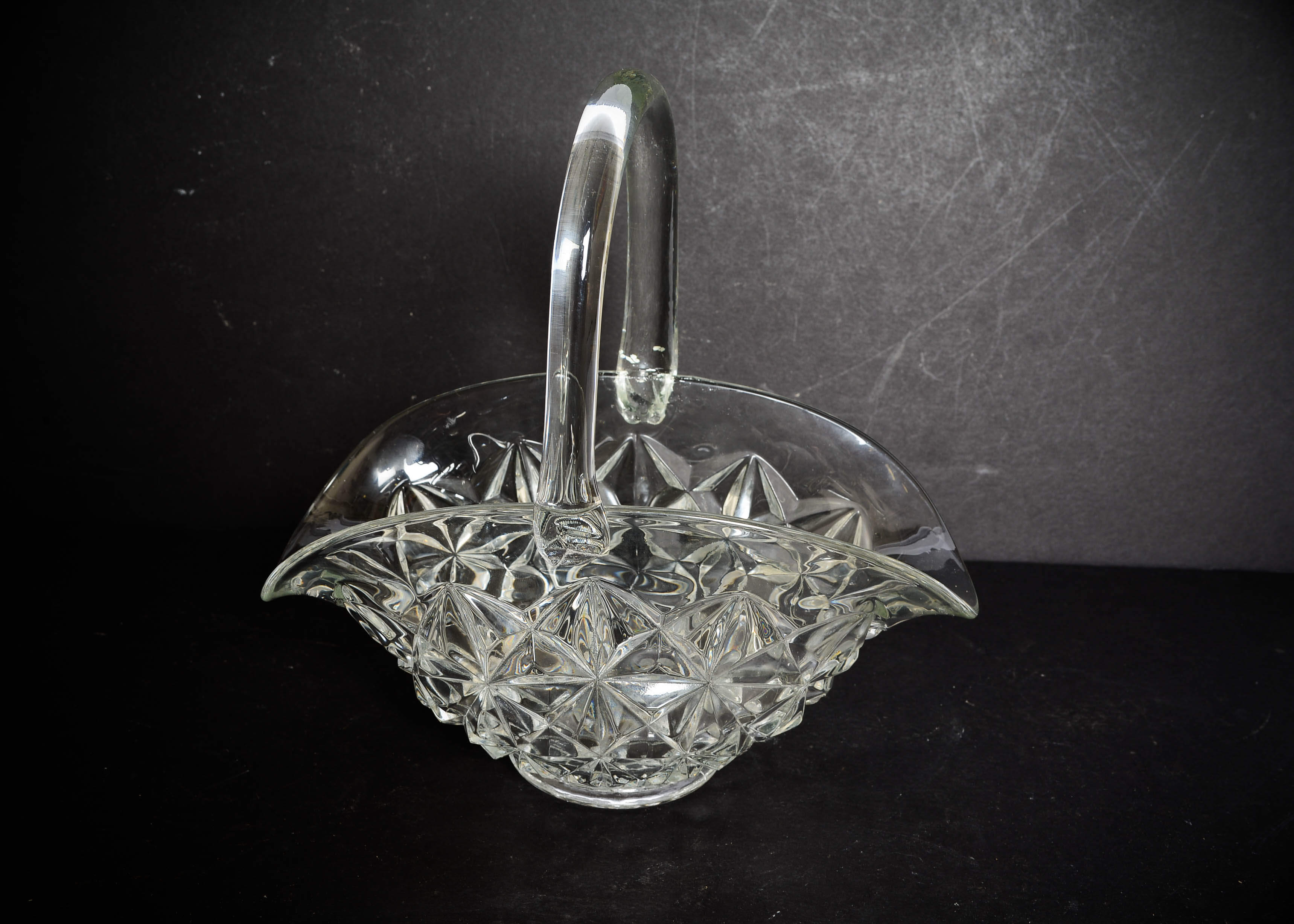 Vintage Cut Crystal Basket | EBTH
