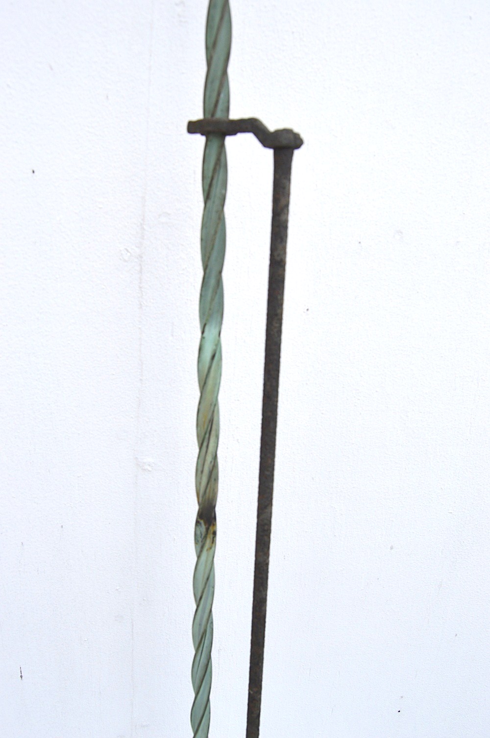 Victorian Lightning Rod with Copper Finial and Iron Stand | EBTH