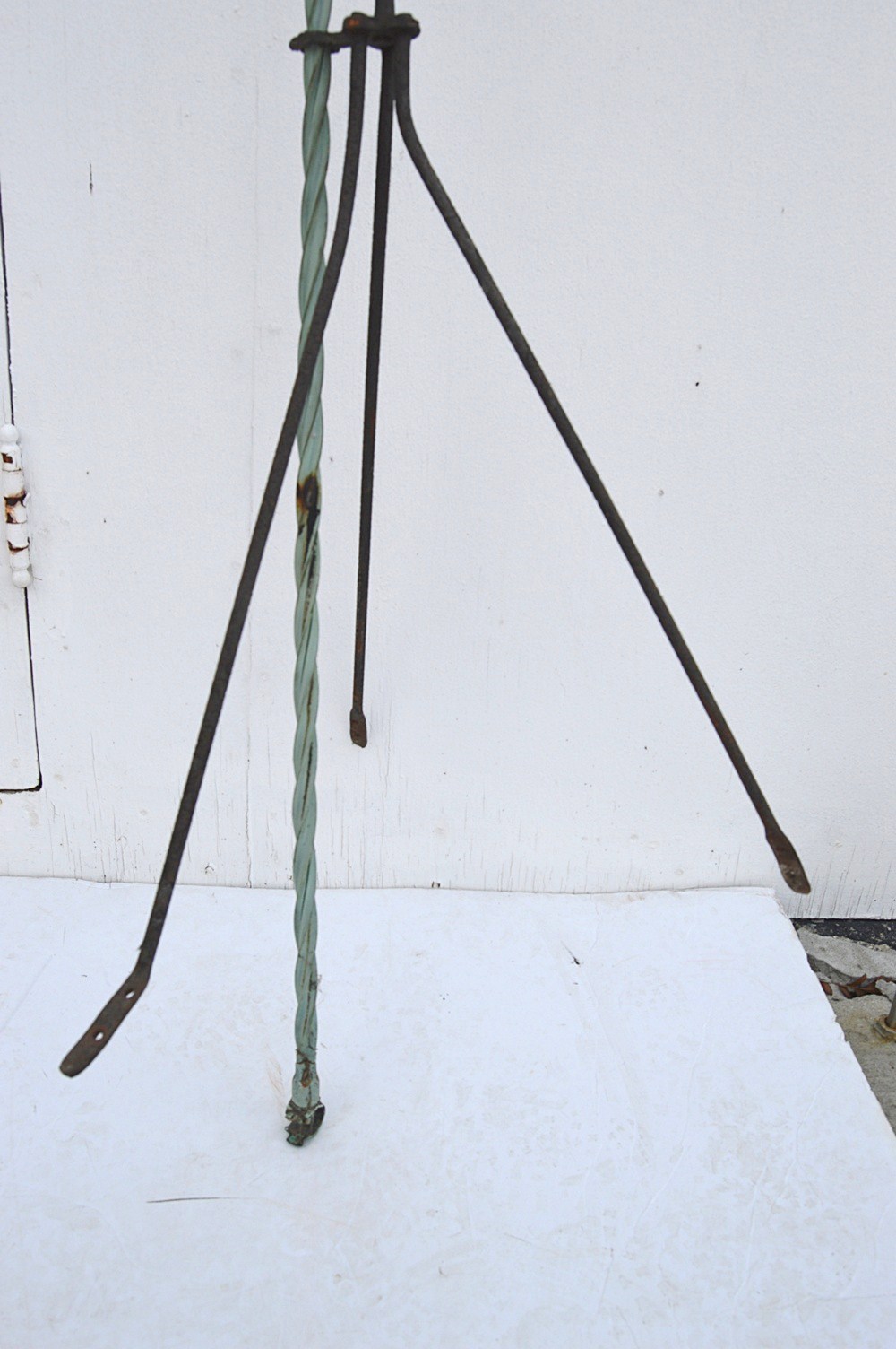 Victorian Lightning Rod with Copper Finial and Iron Stand | EBTH